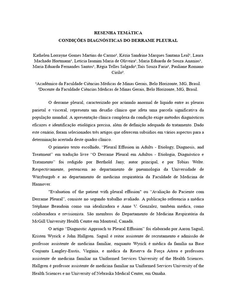 Resenha temática | PDF | AVC | Medicina Clínica