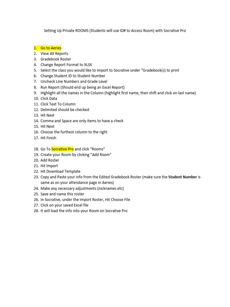 Setting Up Socrative Pro 2020-2021 | PDF