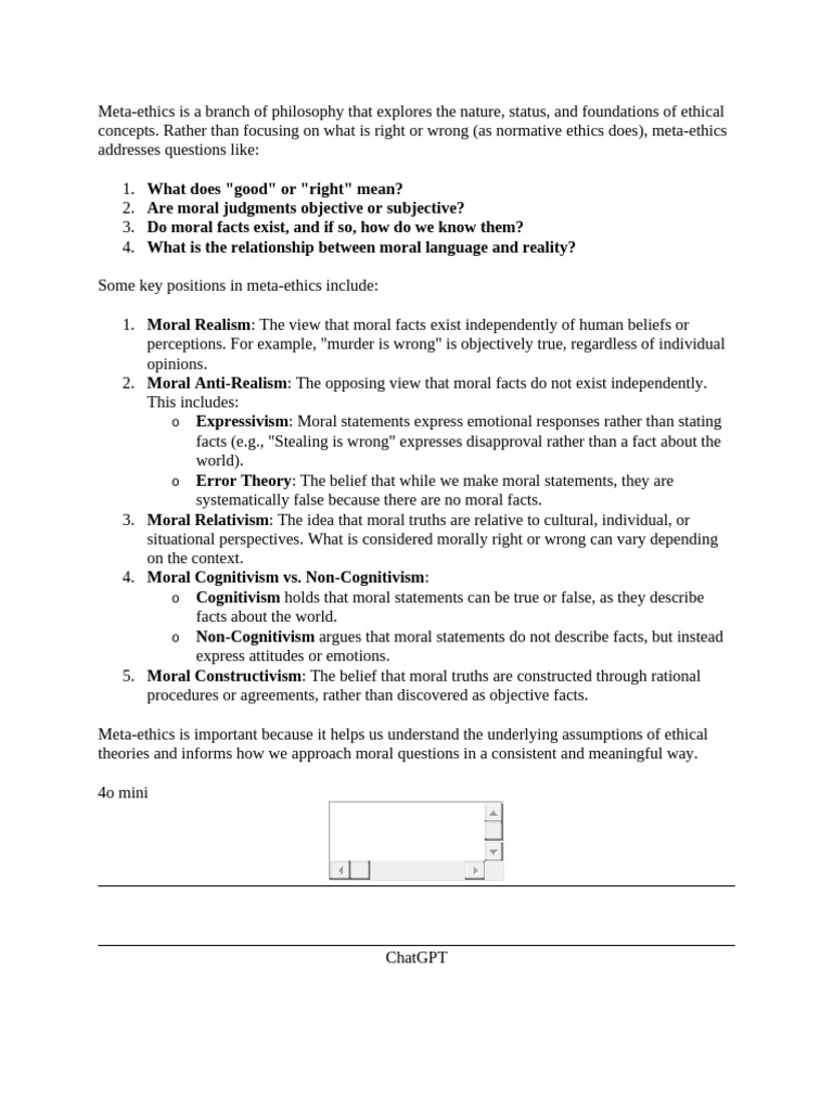 Understanding Meta-Ethics Concepts | PDF