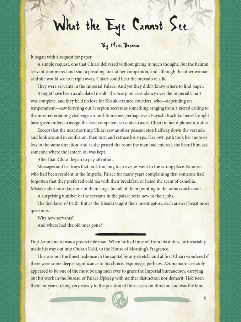4 What The Eye Cannot See | PDF