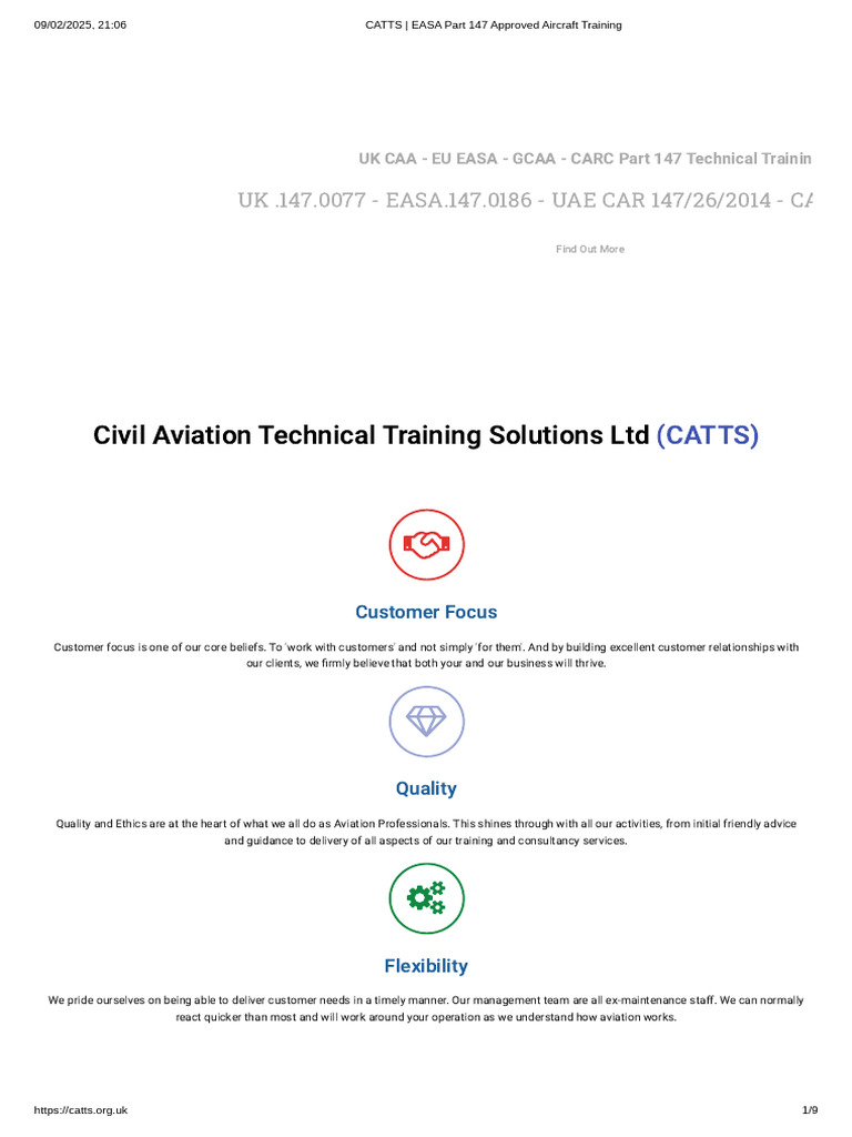 EASA Part 147 Aircraft Training Solutions | PDF | Aviation | Transport