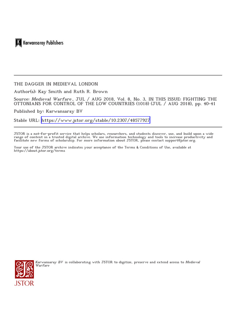 THE DAGGER IN MEDIEVAL LONDON BUT HE BEAR A BASILARD | PDF | Dagger ...