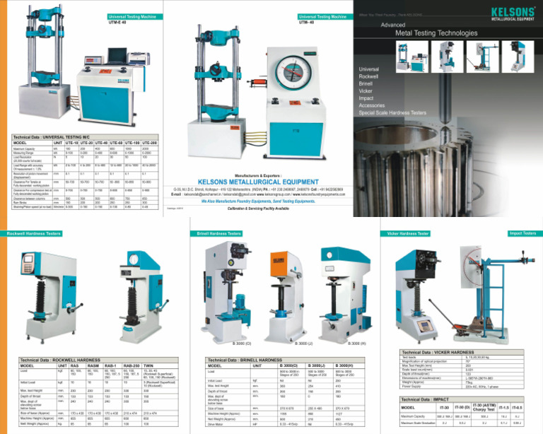 Metal Testing Equipment-Brochure | PDF