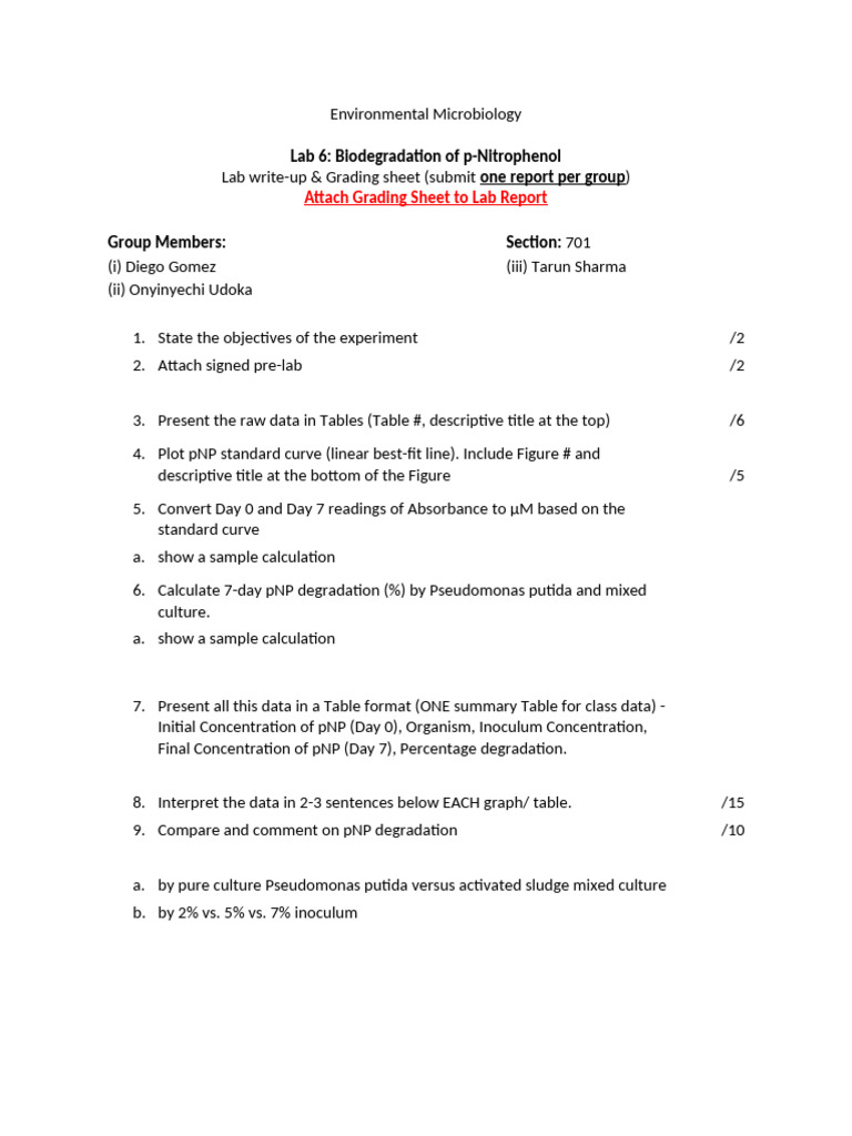 Lab 6 Write | PDF | Biodegradation Lab 6 Write | PDF | Biodegradation