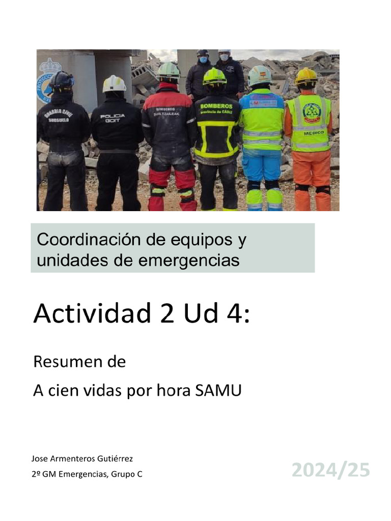 UD4 Act2 Resumen A Cien Vidas Por Hora SAMU | PDF