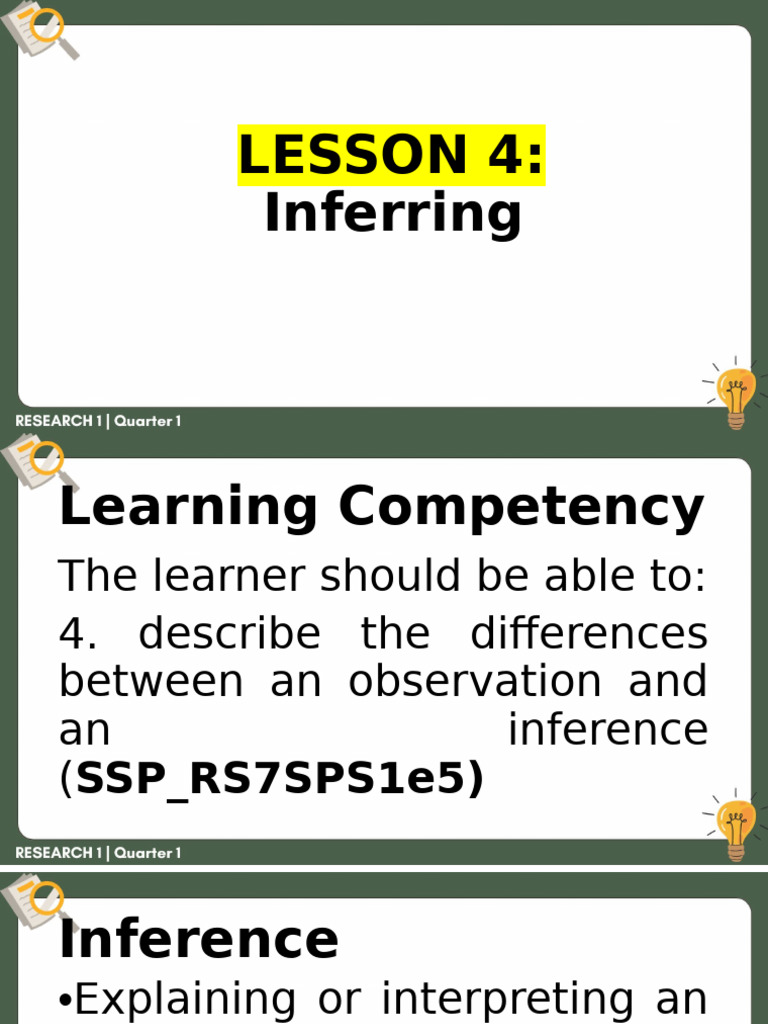 Lesson 4 Inferring | PDF
