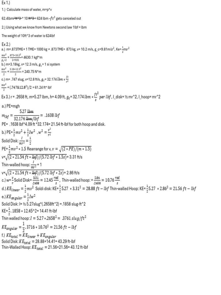 Physics Calculations and Concepts Guide | PDF | Physical Quantities ...
