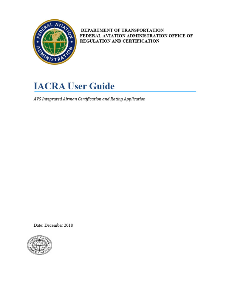 IACRA User Guide | PDF | Aviation | Professional Titles And Certifications