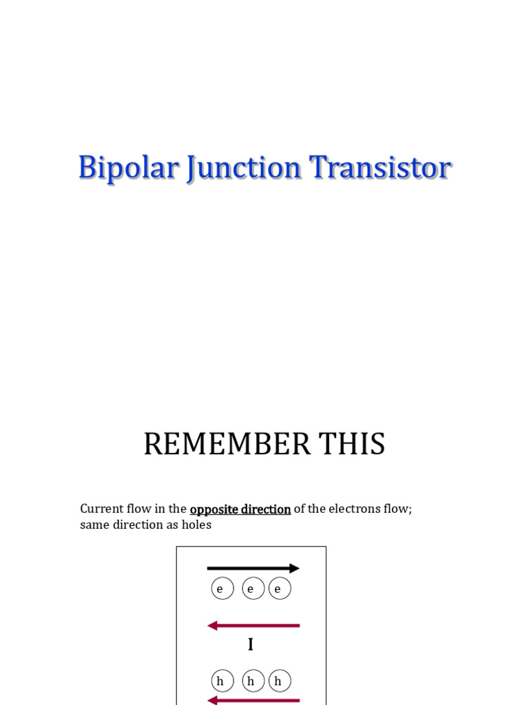 BJT-L2-OPERATION-Part 1 | PDF | Bipolar Junction Transistor | Semiconductors