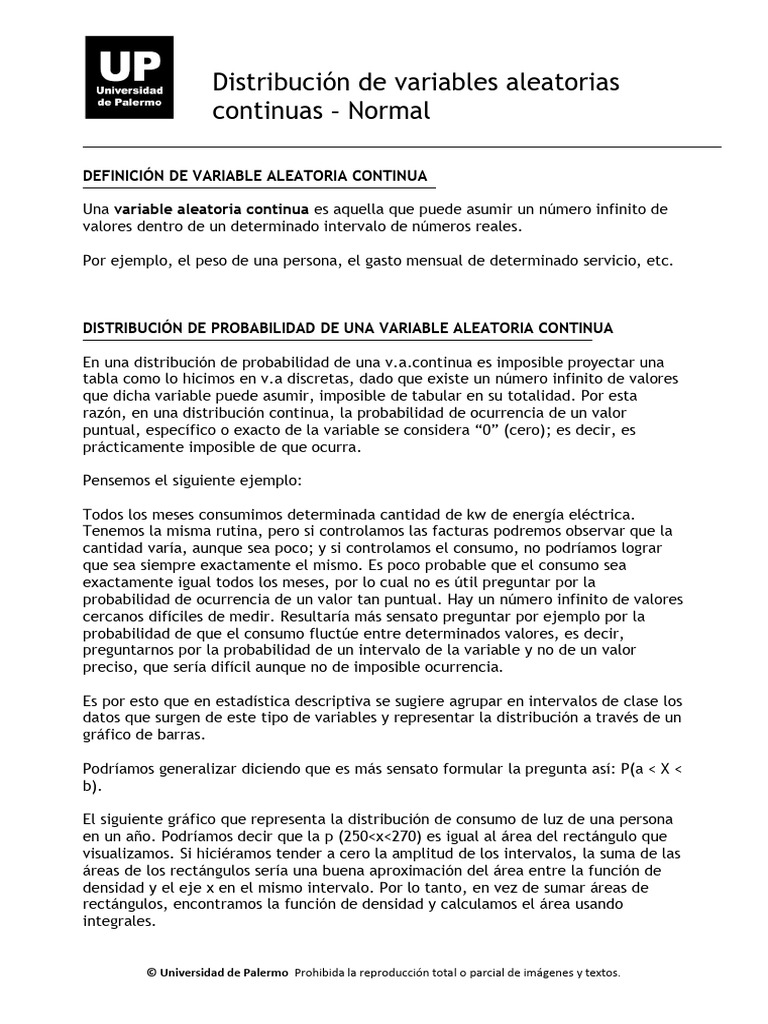 Distribución de Variables Aleatorias Continuas - Normal | PDF | Distribución normal ...