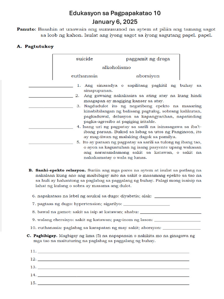 Esp Activity 01062025 | PDF