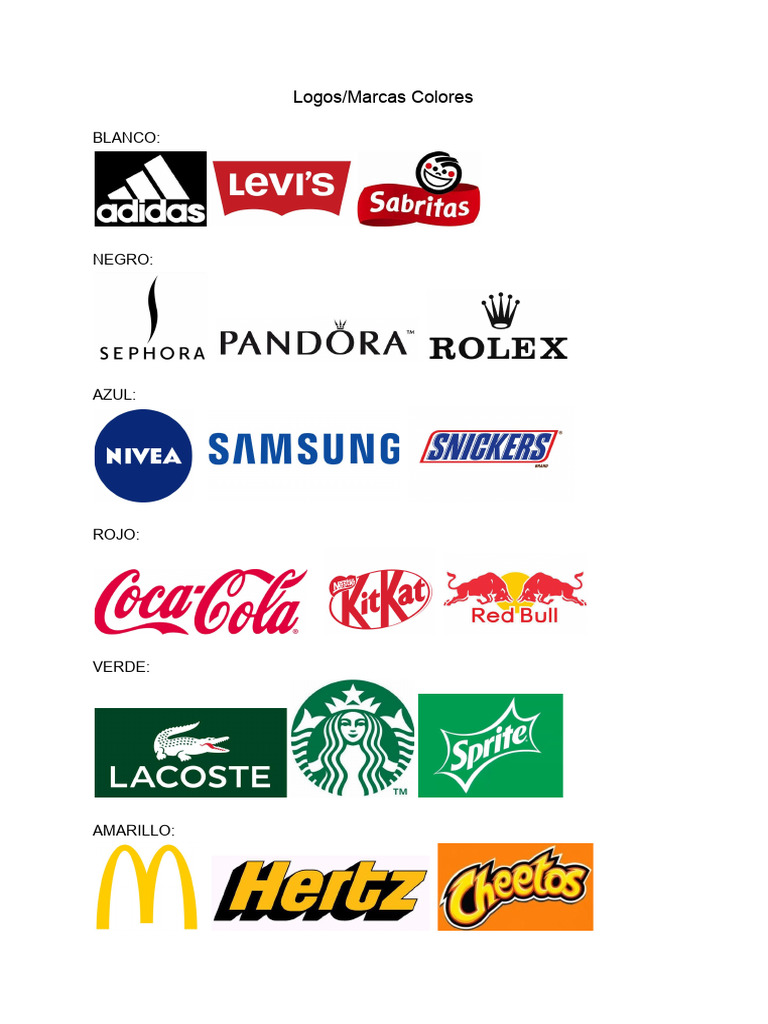 Logos de Marca Por Color | PDF