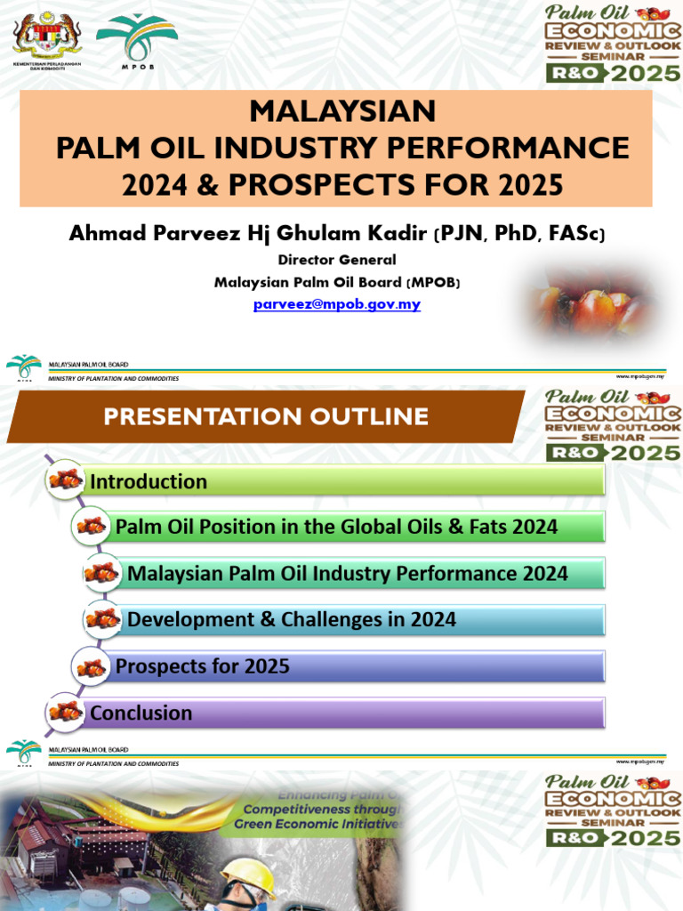 Session 1 - Slide LP Datuk DR Ahmad Parveez | PDF | Palm Oil | Malaysia