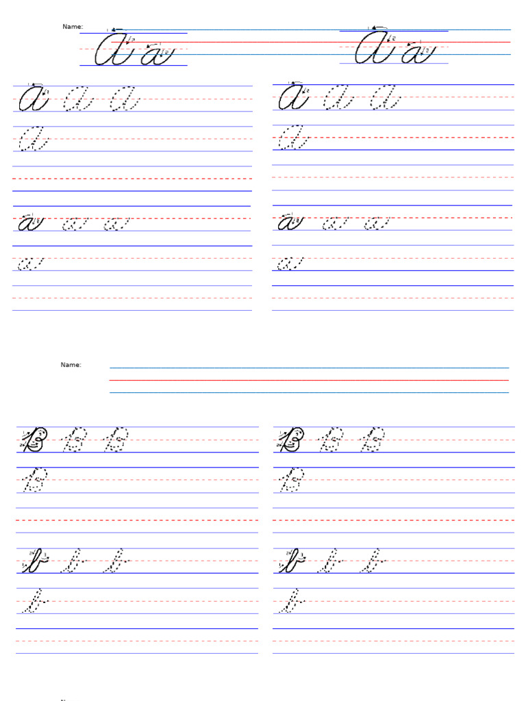 Cursive Writing Guide: Bailey & Laila | PDF
