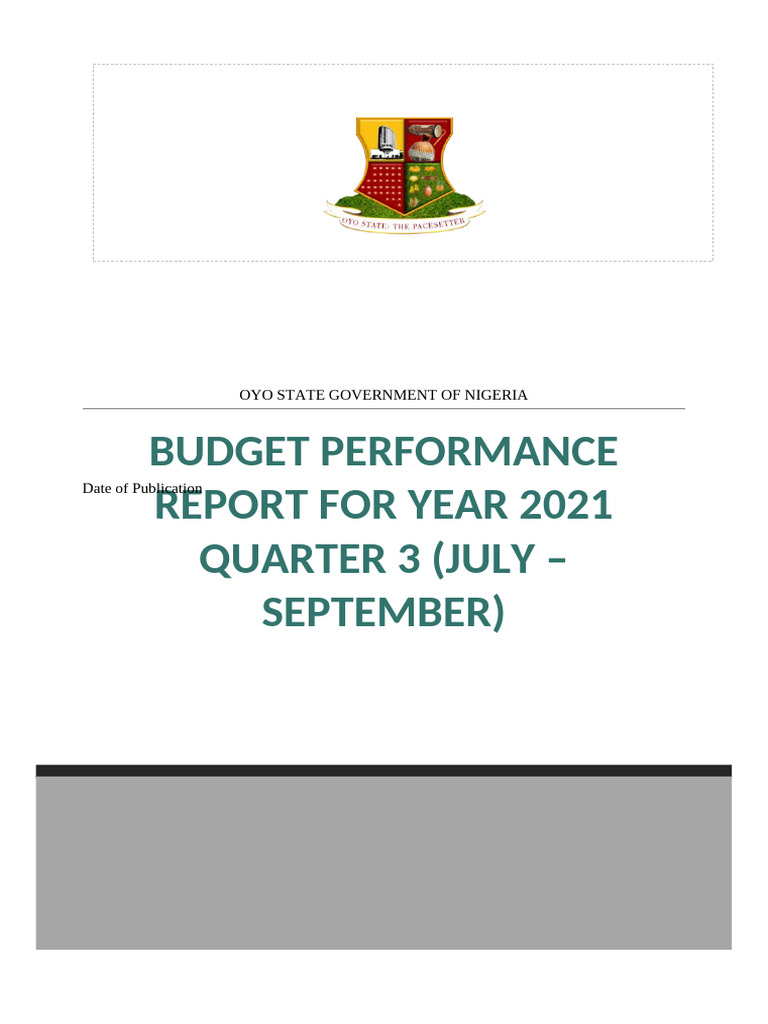 Oyo State BPR Q3 CR | PDF | Budget | License