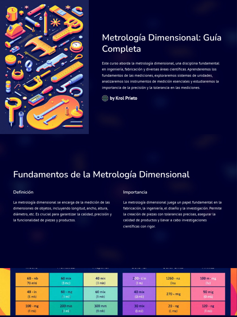 Metrología Dimensional: Guía Completa | PDF | Medición | Metrología