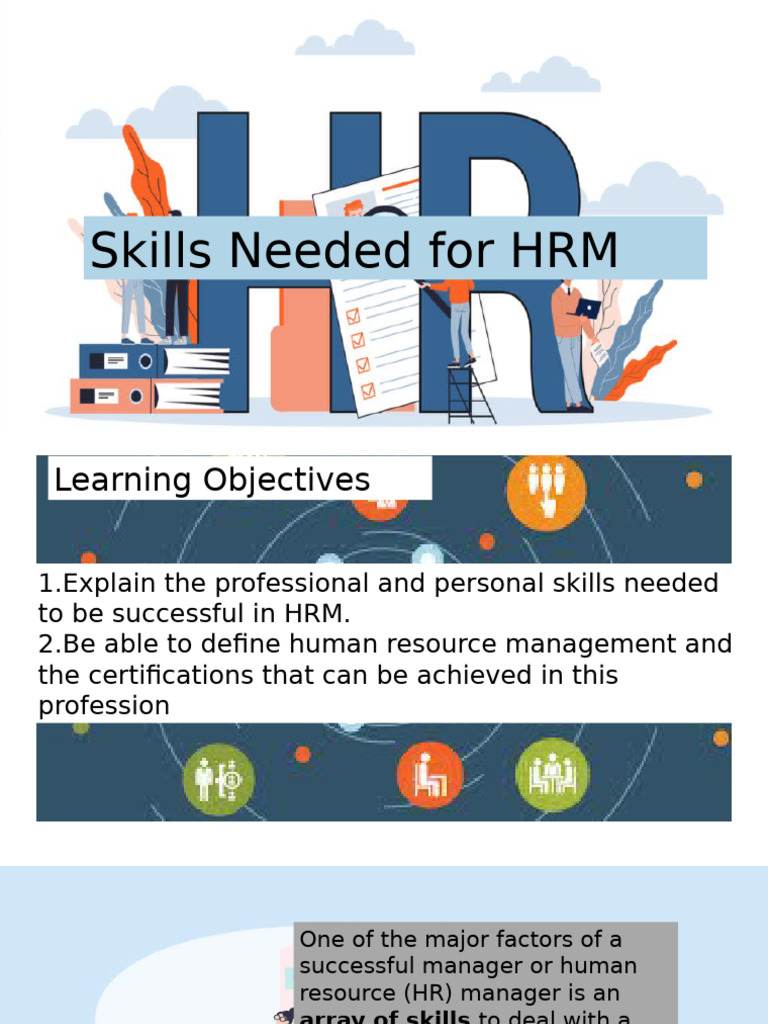 Lesson 2 - Skills Needed For HRM | PDF | Human Resource Management ...