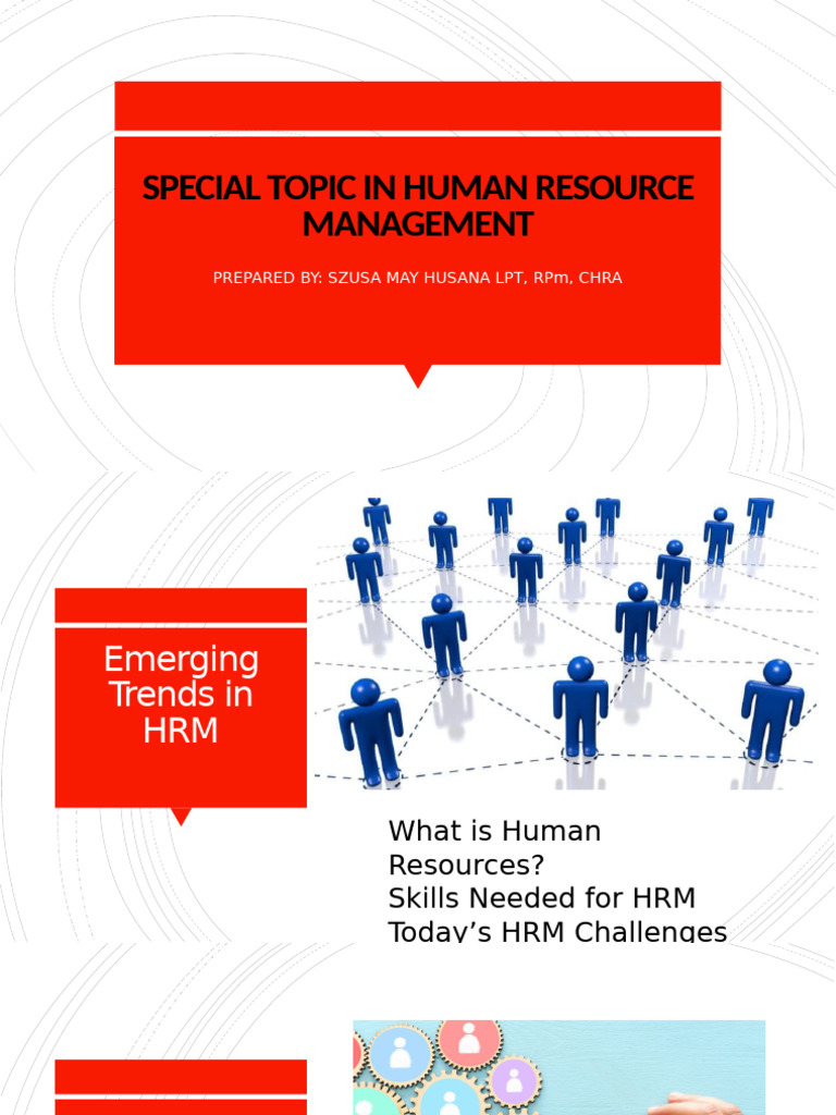 Emerging Trends in Human Resource Management | PDF | Human Resource ...