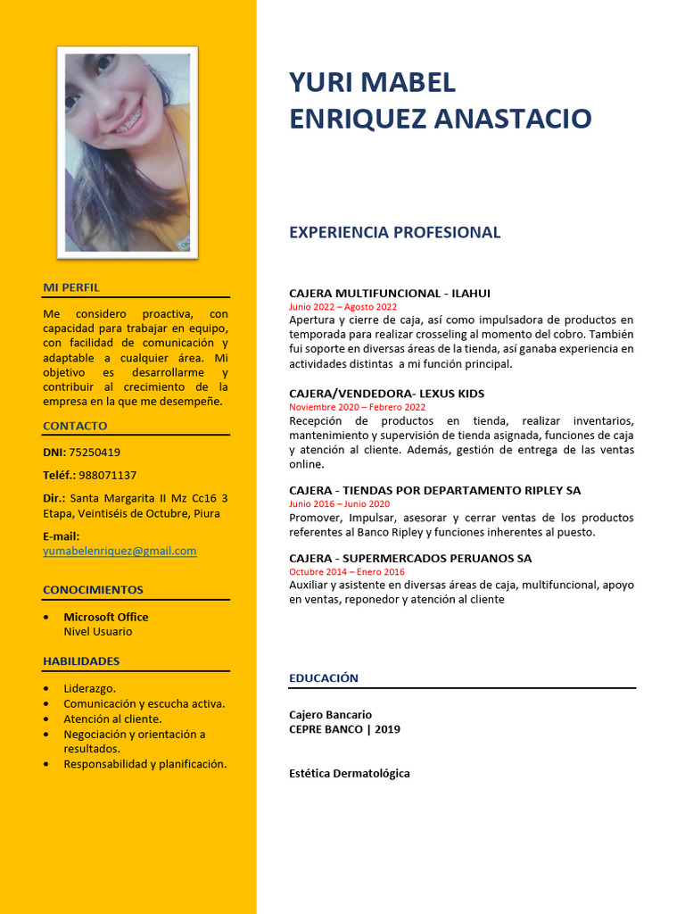 Enriquez Yuri Mabel CV2023 | PDF