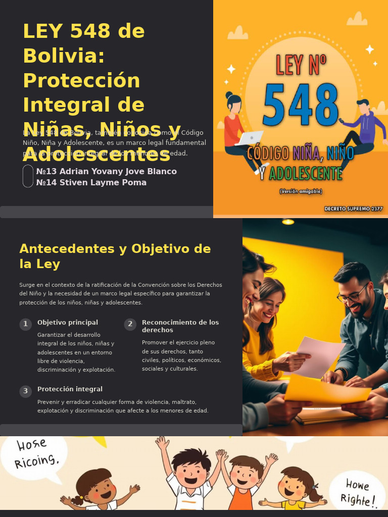 LEY-548 | PDF | Violencia | Derechos de los niños