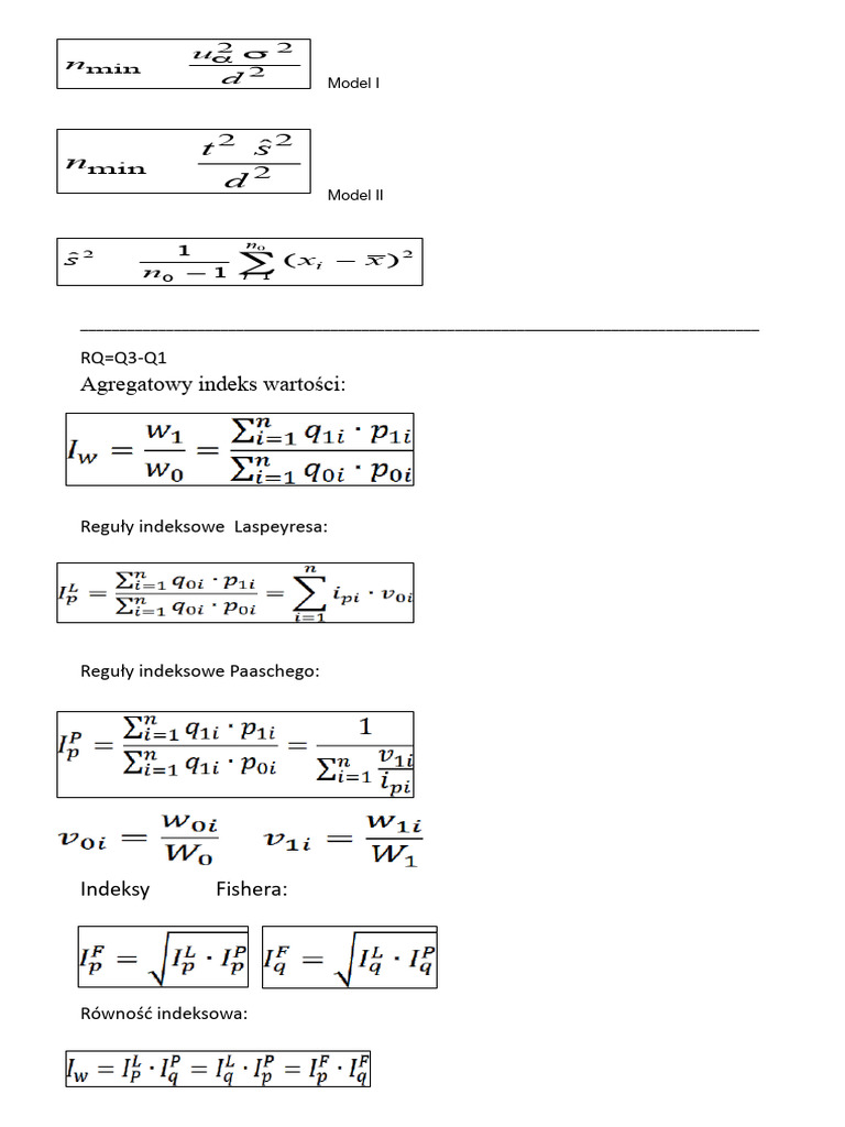 Metody Analiza Wzory | PDF