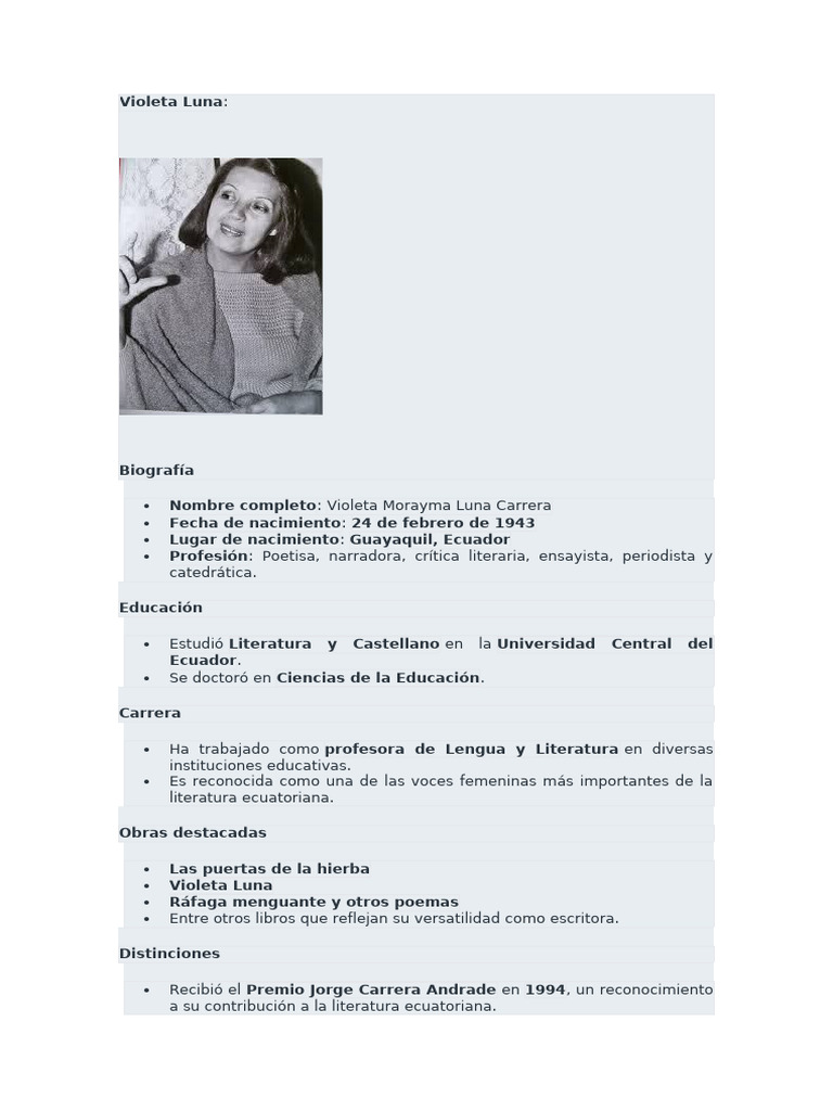 Violeta Luna 2234 | PDF