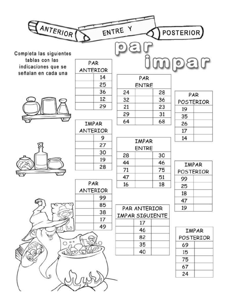 Ejercicios de Número Par e Impar | PDF