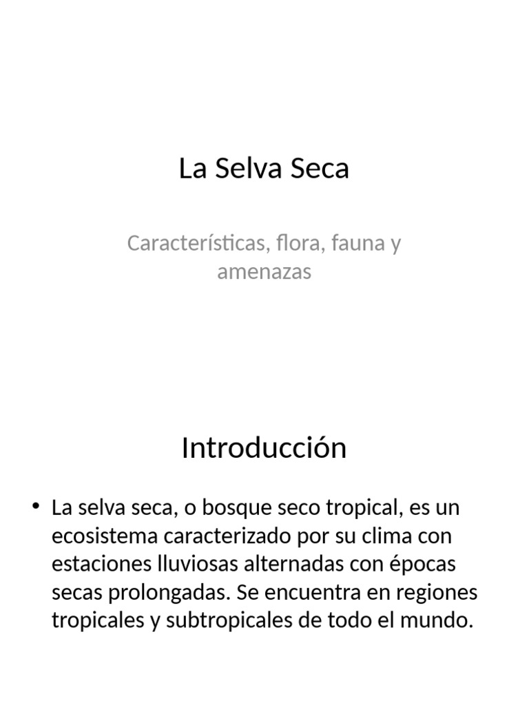 La Selva Seca | PDF