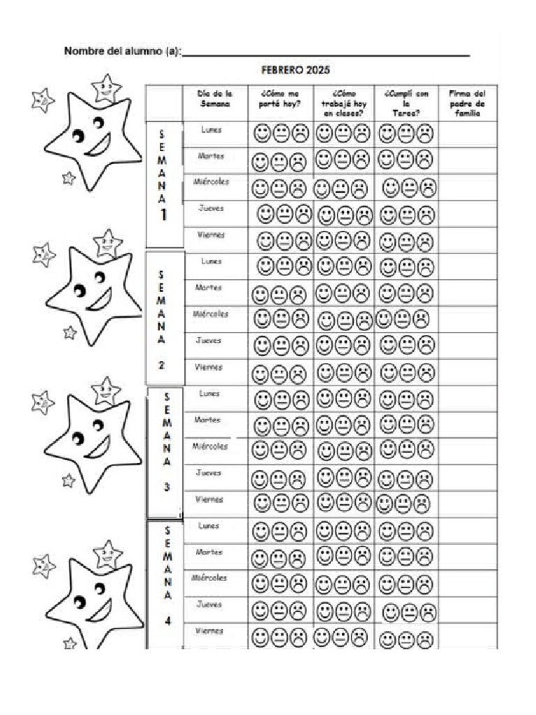 Ficha de Registro de Conducta Diaria | PDF