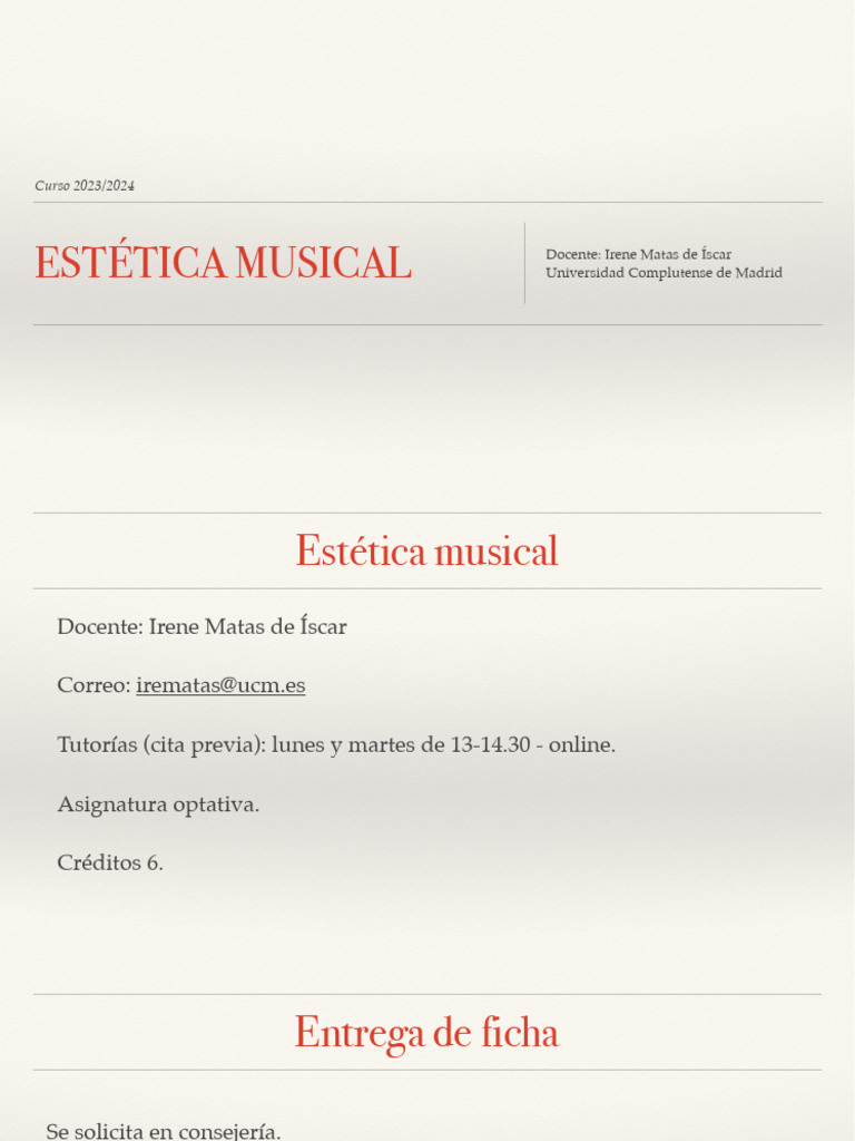 Tema 1. Estética musical copia | PDF