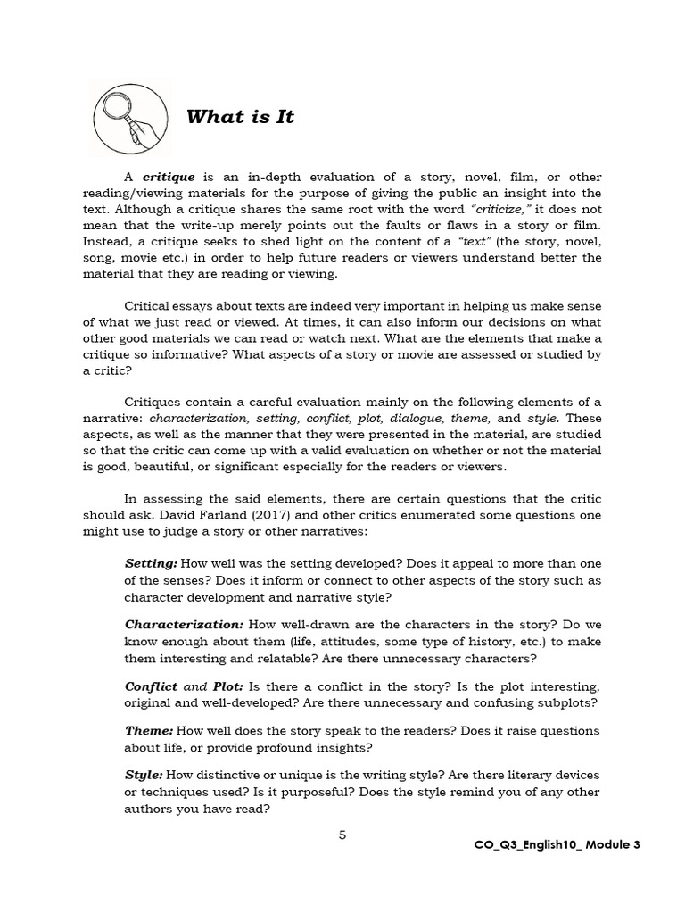 ENG10 Q3 MODULE3 Pages Deleted | PDF | Essays | Narrative