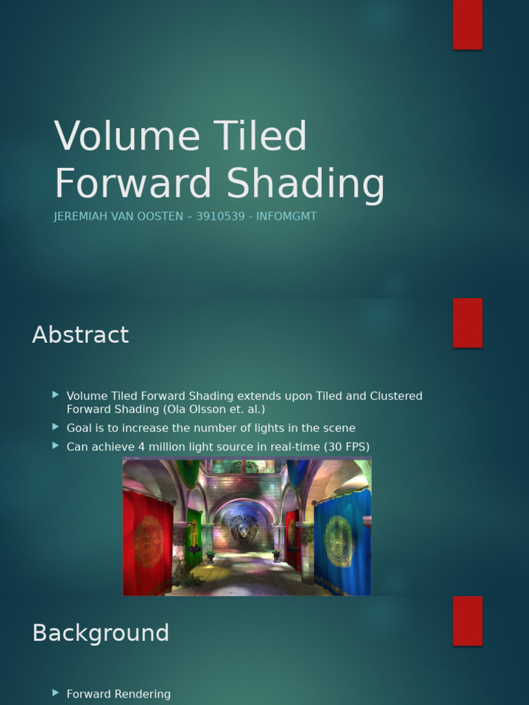 Volume Tiled Forward Shading | PDF | Computer Graphics | Graphics