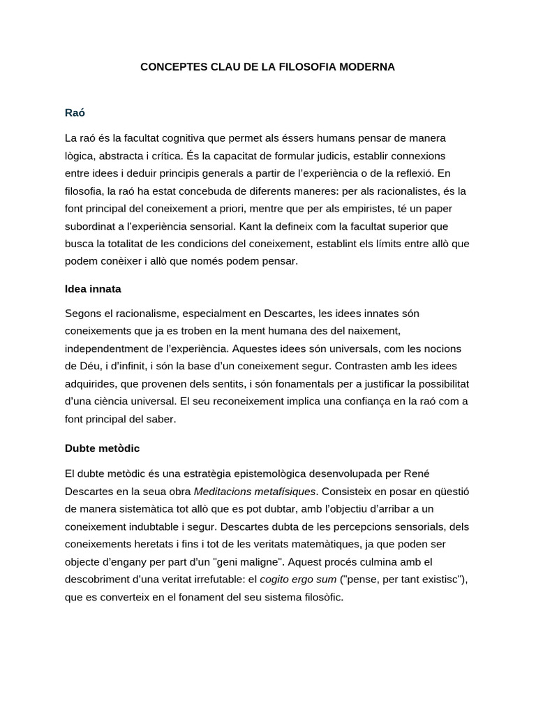 Conceptes Edat Moderna | PDF