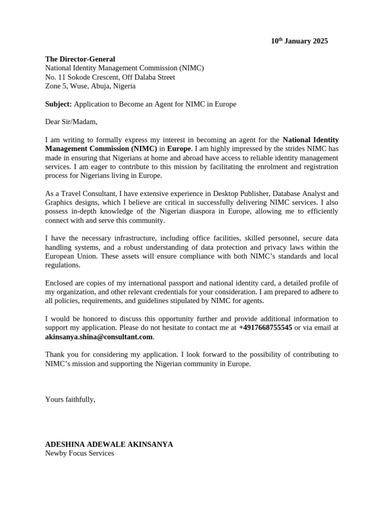 Become Nimc Agent2 | PDF