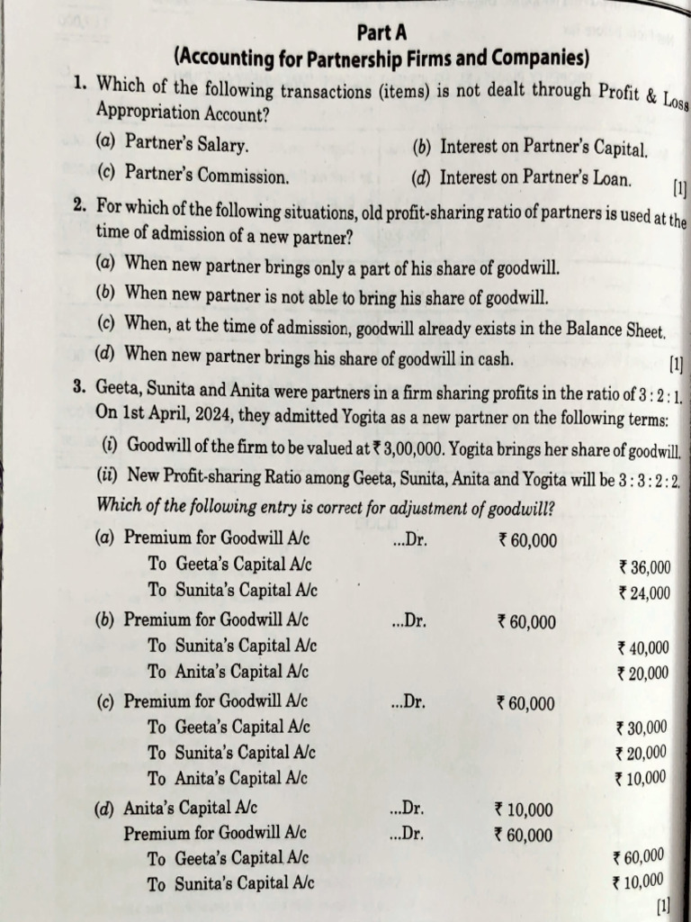 Revision Test - Feb 05, 2025 | PDF | Goodwill (Accounting) | Debits And ...