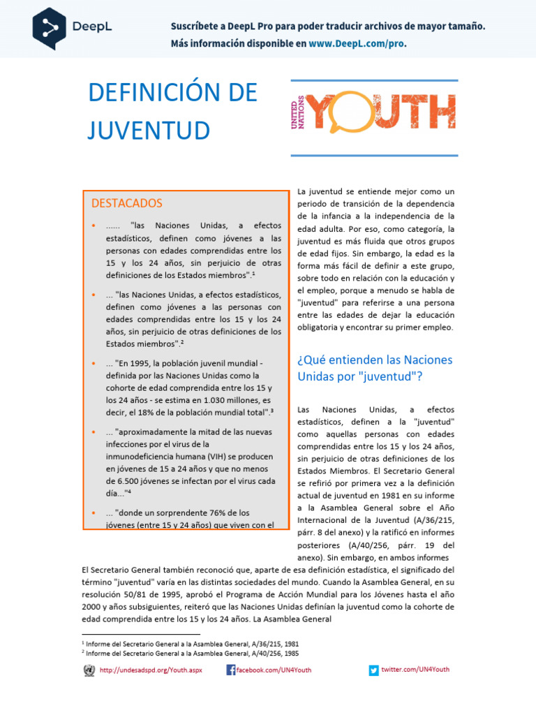Lectura 3 Es | PDF | Juventud | Naciones Unidas