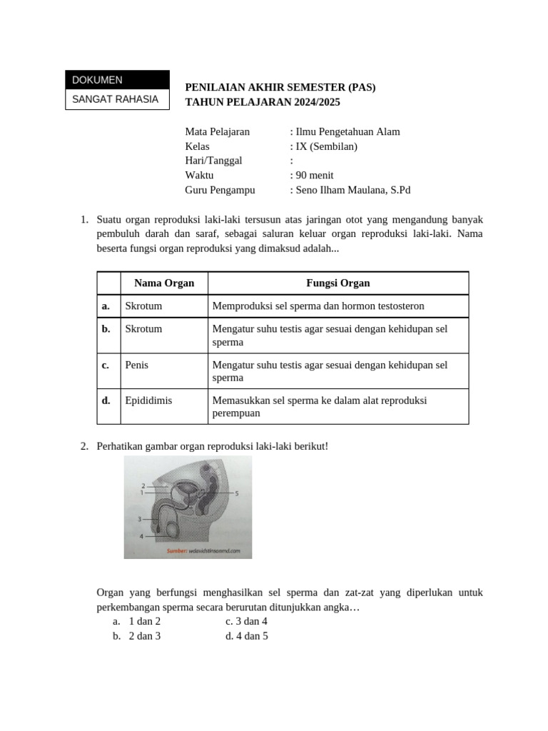 SOAL IPA 9 Uas | PDF