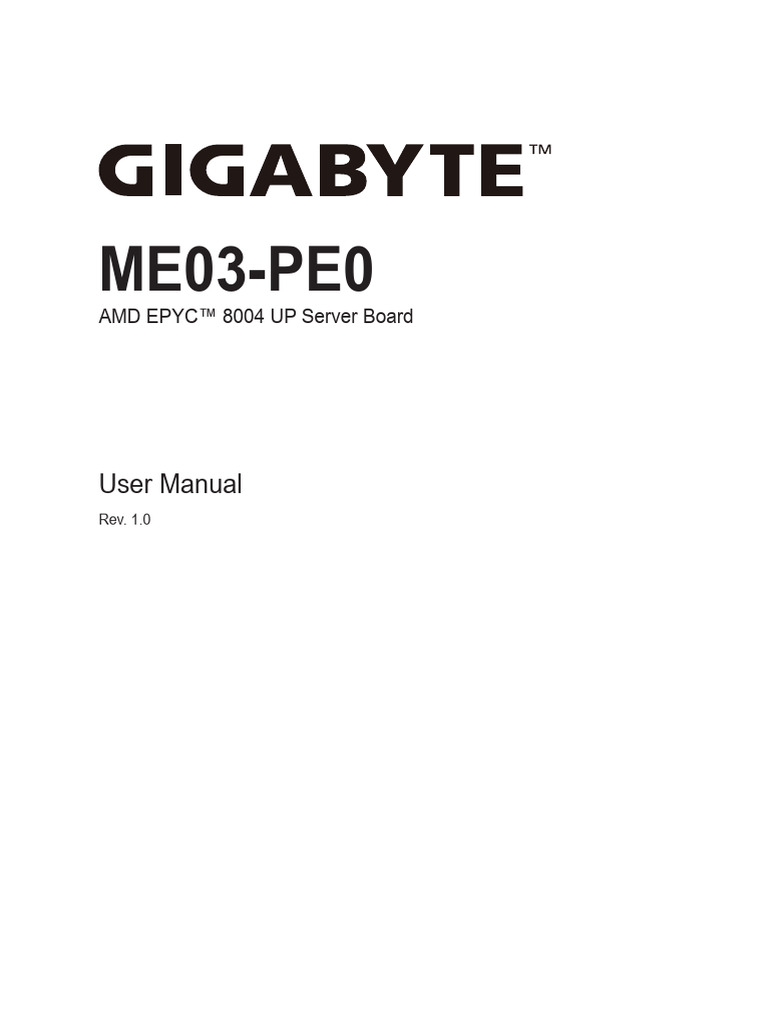 Server MB Manual Me03pe0 e v1 0 | PDF | Usb | Computer Hardware