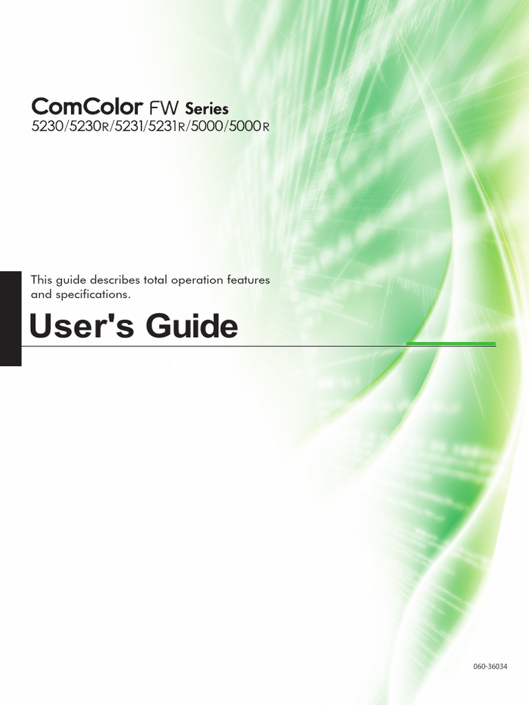 RISO FW Series User Guide | PDF | Image Scanner | Printer (Computing)