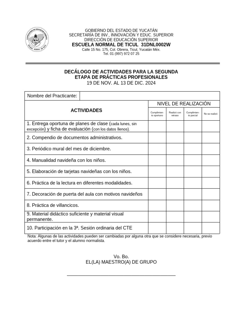 Decalogo De Acciones Jornada Ii Pdf