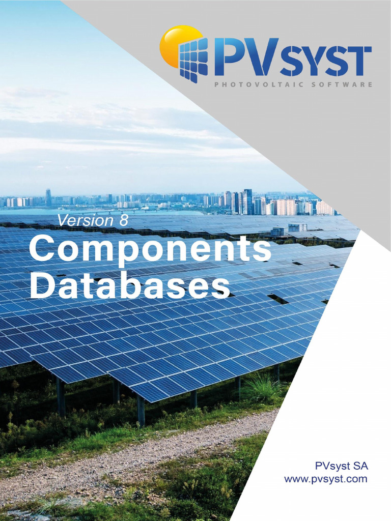 Pvsyst Tutorial v8 Components Database en - 2 | PDF | Filename | Databases