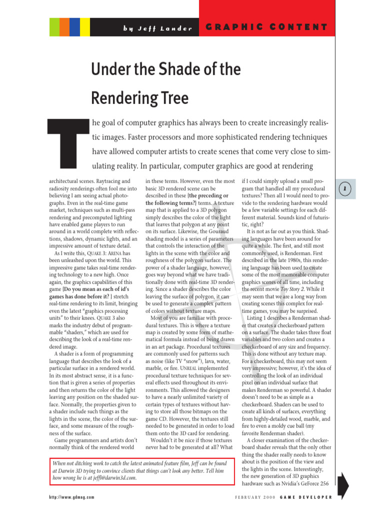 col0200 | PDF | Rendering (Computer Graphics) | Texture Mapping