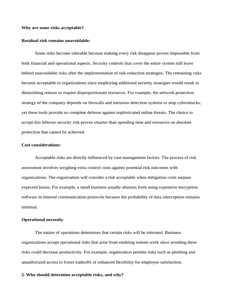 Why Are Some Risks Acceptable | PDF | Risk | Computer Security