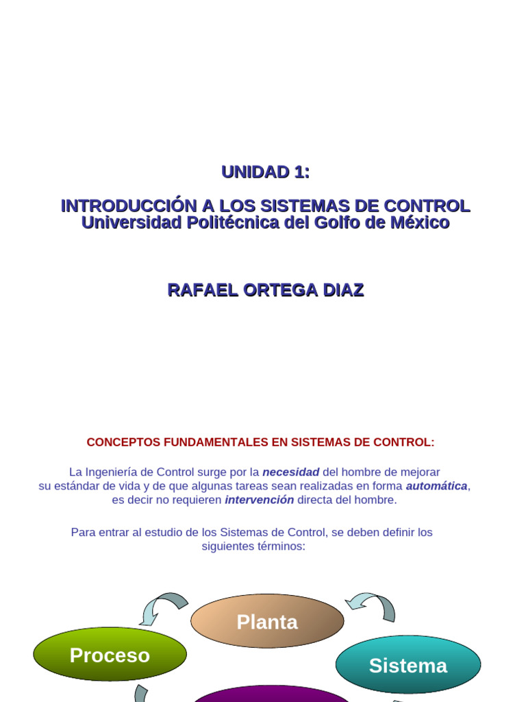Introducción a Sistemas de Control | PDF | Sistema de control | Sistema
