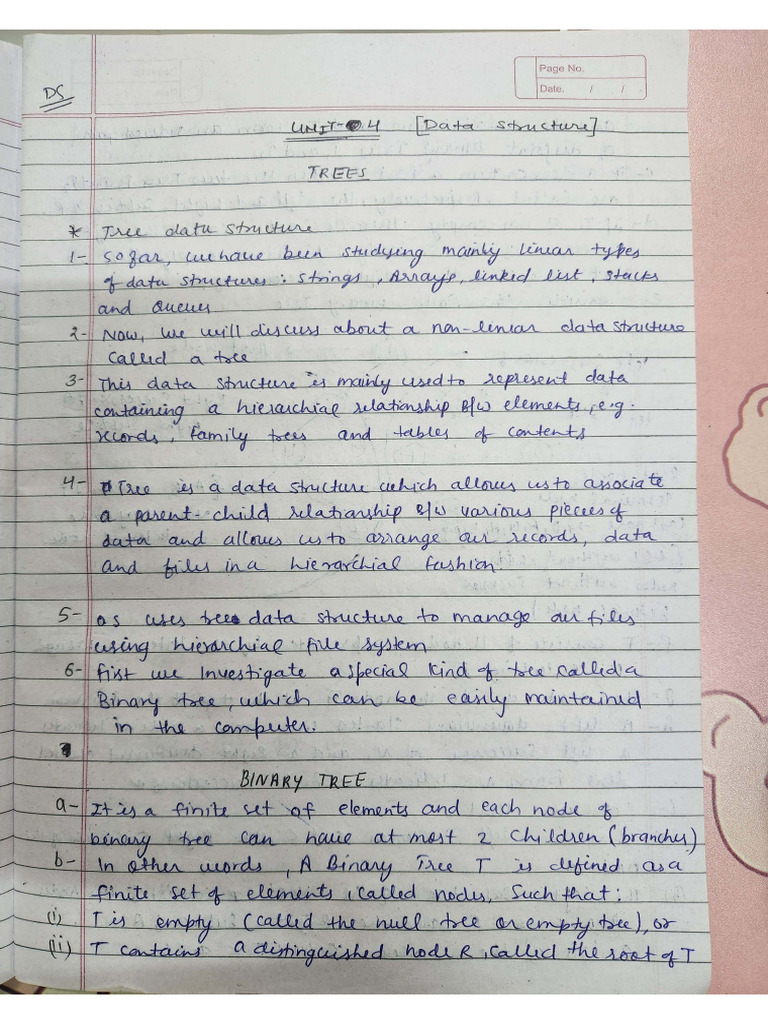 Data Structure Unit-4 Tree | PDF