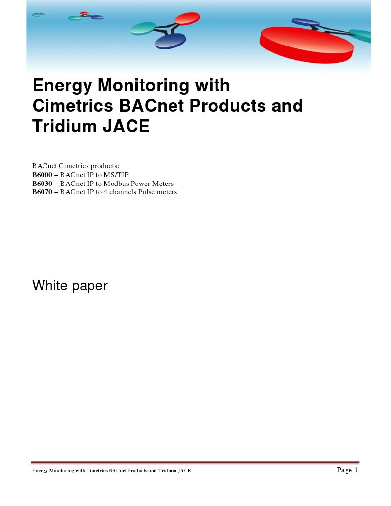 Cimetrics Tridium | PDF | Microsoft Excel | Portable Document Format