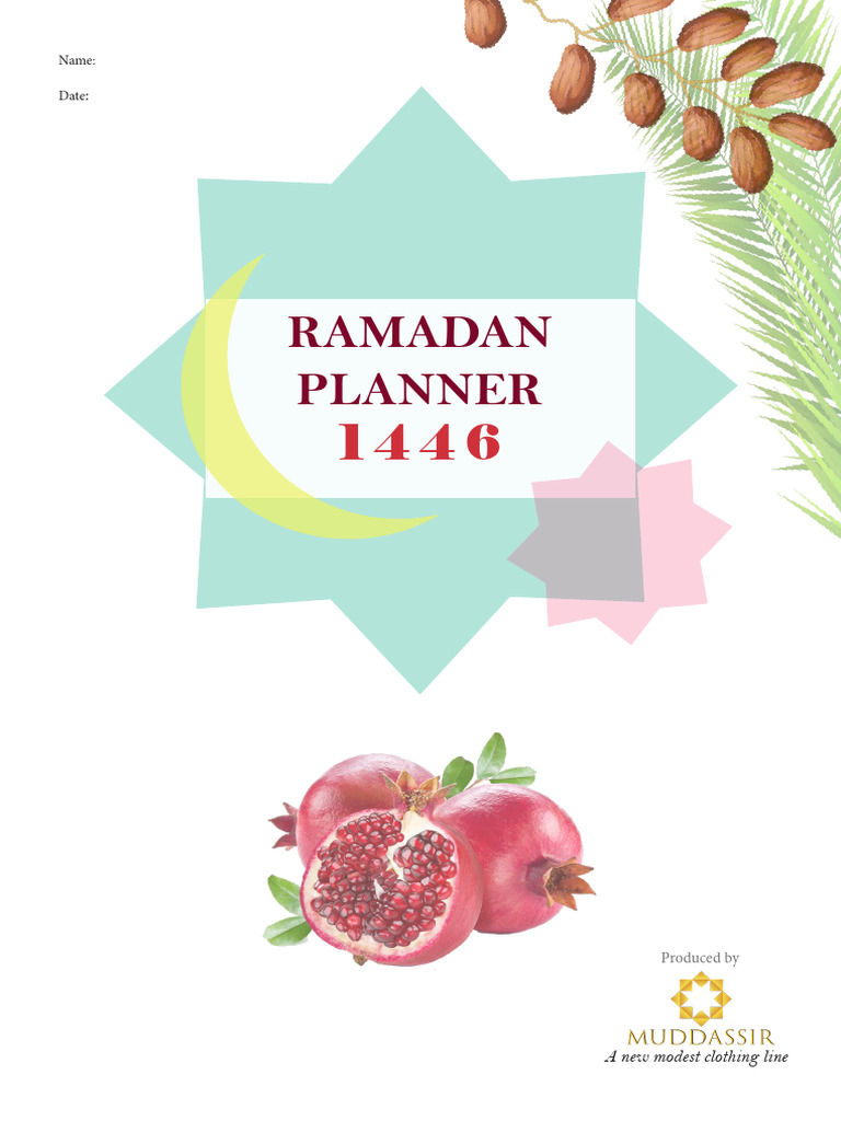 Ramadan Planner 2025 by MUDDASSIR | PDF | Sharia | Islamic Ethics