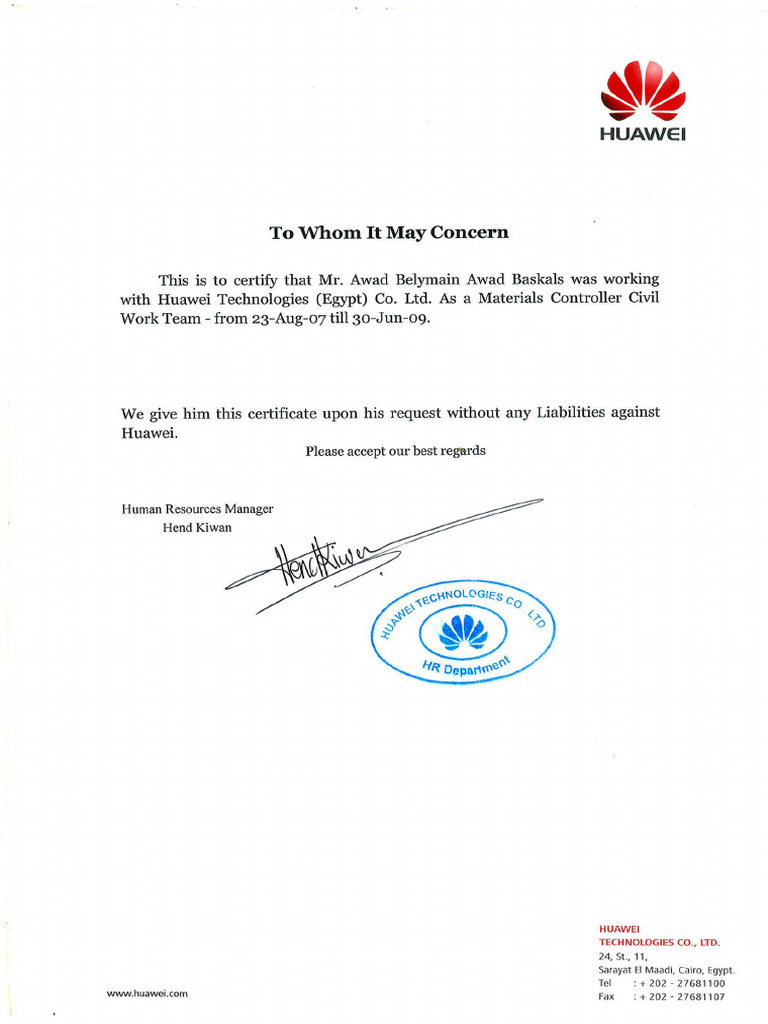 Huawei Certificate | PDF