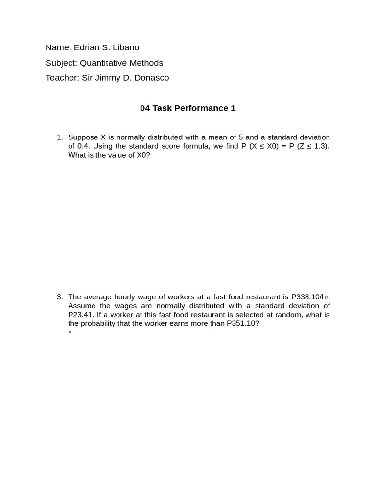 Quantitative | PDF
