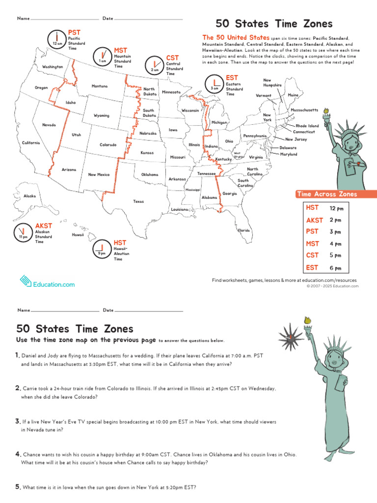 usa-time-zones | PDF | Southern United States | Geography